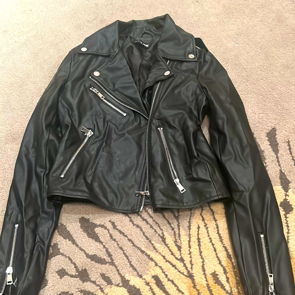 Black Piper And Jane Leather Jacket - Gem